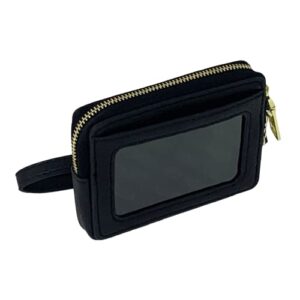 Steve Madden BPipper Zip Around Card Case Wristlet (Black)