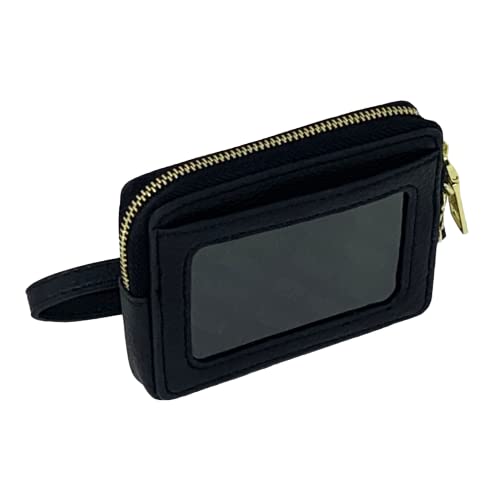 Steve Madden BPipper Zip Around Card Case Wristlet (Black)