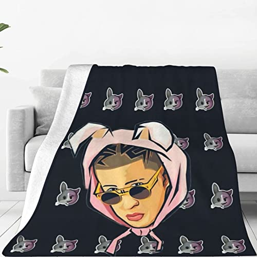 Mitterm Cute Funny Blanket Frank Velvet Blanket Comfortable and Warm Suitable for Sofa Bed 50”x40“