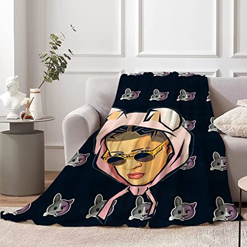 Mitterm Cute Funny Blanket Frank Velvet Blanket Comfortable and Warm Suitable for Sofa Bed 50”x40“