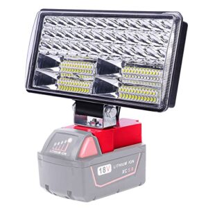 hliepiha led work light for milwaukee, outdoor led light flashlight, lighting spotlight two usb ports suitable for milwaukee 18v li-ion battery 48-11-1811 48-11-1812 48-11-1820 48-11-1828 (tool only)