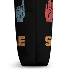 Hand Sign Language ASL Hand gesture Tote Bag