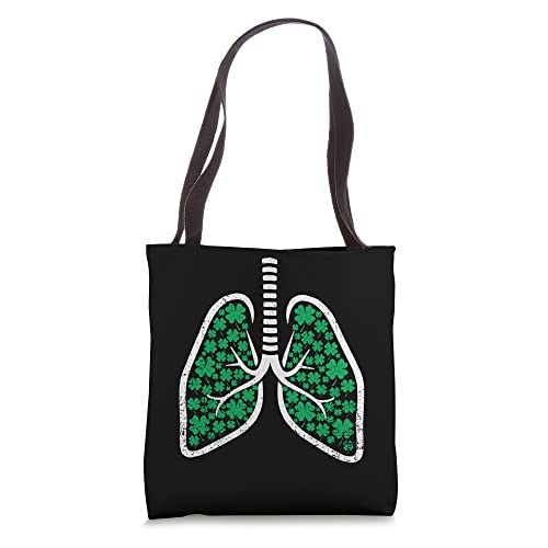 Respiratory Therapist Lungs Shamrock St Patricks Day RT Tote Bag