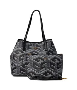 guess vikky tote black logo one size