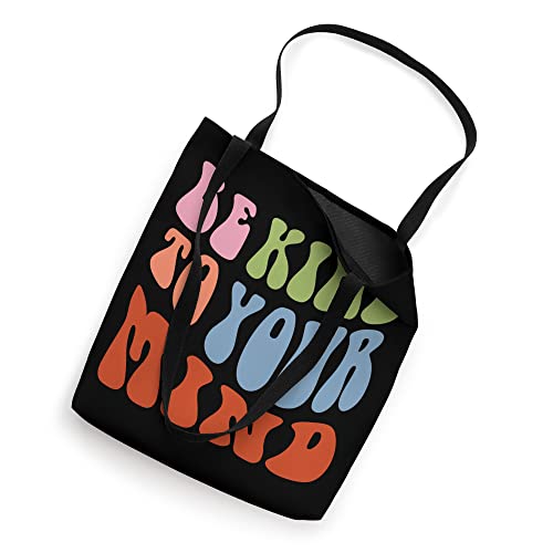 Be Kind To Your Mind Retro Quote Aesthetic Inspirational Tote Bag