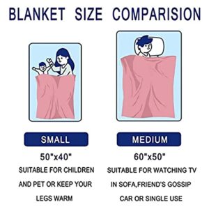 Fashion Throw Blanket Korean Ultra-Soft Flannel Blanket for Couch Bed Sofa Fan Gifts 50"x40"