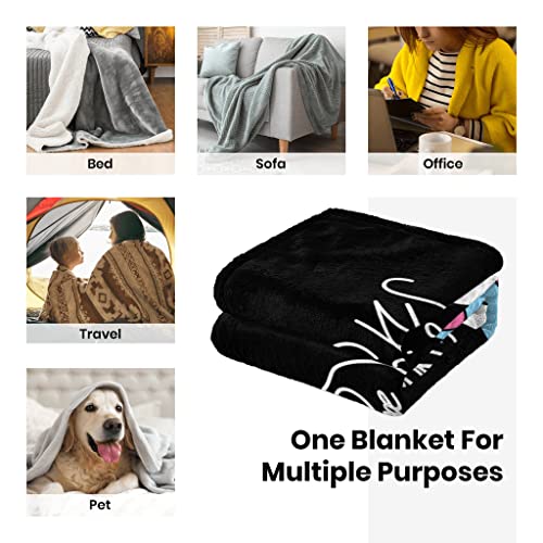 Fashion Throw Blanket Korean Ultra-Soft Flannel Blanket for Couch Bed Sofa Fan Gifts 50"x40"