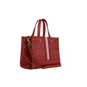 COACH Dempsey Carryall In Signature Jacquard With Stripe Patch (IM/Red Apple Multi)