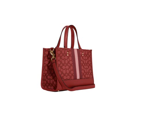 COACH Dempsey Carryall In Signature Jacquard With Stripe Patch (IM/Red Apple Multi)