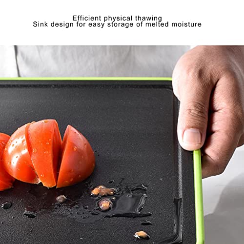 Multifunctional Cutting Board with Rapid Thawing and Knife Sharpener, Aluminum Alloy Dual-Sided Chopping Board, Hanging Storage Tool