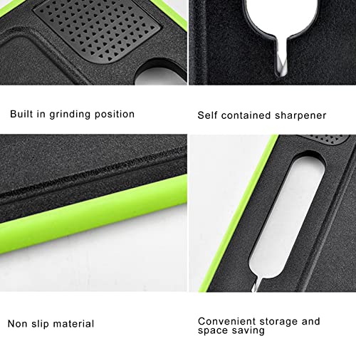 Multifunctional Cutting Board with Rapid Thawing and Knife Sharpener, Aluminum Alloy Dual-Sided Chopping Board, Hanging Storage Tool