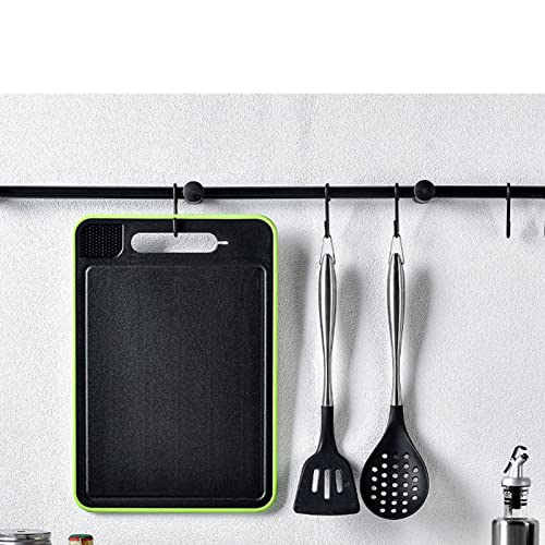 Multifunctional Cutting Board with Rapid Thawing and Knife Sharpener, Aluminum Alloy Dual-Sided Chopping Board, Hanging Storage Tool