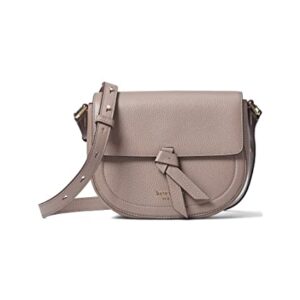 Kate Spade New York Knott Pebbled Leather Medium Saddle Bag Mineral Grey One Size