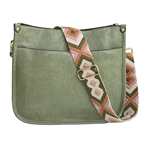 Handbag Tote Shoulder Bags Leather Handbags Shoulder Bucket Cross-body Purse Fashion Bags for Women (Green)