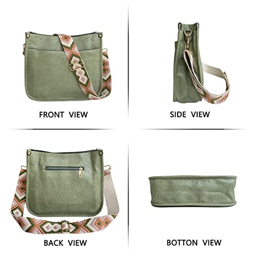 Handbag Tote Shoulder Bags Leather Handbags Shoulder Bucket Cross-body Purse Fashion Bags for Women (Green)