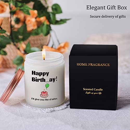 Funny Birthday Gifts for Girlfriend, Wife, Her, Fiancee- Unique Couple Happy Birthday Gift Ideas- Gag Women Bday Party Candle Presents from Boyfriend Husband Fiance Him- Lavender