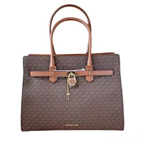 michael kors hamilton xl ew tote lock key satchel