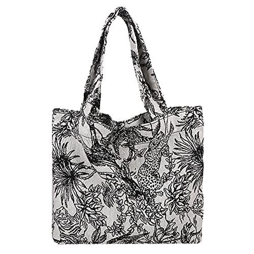 Vintage Women Forest Canvas Shoulder Tote Bag Casual Large Capacity Handbags