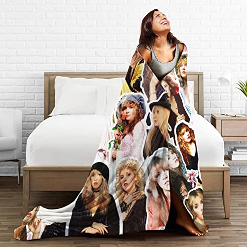 Blanket Stevie Nick Soft and Comfortable Warm Fleece Blanket for Sofa, Office Bed car Camp Couch Cozy Plush Throw Blankets Beach Blankets