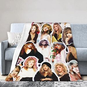 Blanket Stevie Nick Soft and Comfortable Warm Fleece Blanket for Sofa, Office Bed car Camp Couch Cozy Plush Throw Blankets Beach Blankets