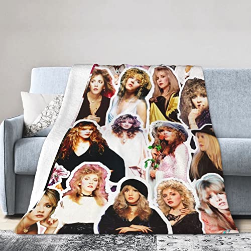 Blanket Stevie Nick Soft and Comfortable Warm Fleece Blanket for Sofa, Office Bed car Camp Couch Cozy Plush Throw Blankets Beach Blankets