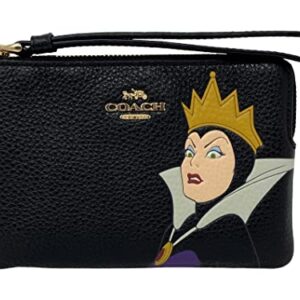 Coach Disney X Coach Corner Zip Wristlet With Evil Queen Motif