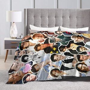 Blanket Johnny Depp Soft and Comfortable Warm Fleece Blanket for Sofa, Office Bed car Camp Couch Cozy Plush Throw Blankets Beach Blankets