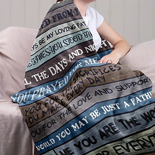 NAZZIUL Dad Birthday Gift,Gifts for Dad Blanket,Dad Gifts from Daughter - Dad Gifts from Son, Gifts for Daddy,Father Gifts,Gifts for Dad Who Wants Nothing,Dad Gift Ideas Throw Blanket 60"x50"