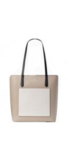 kate spade daily colorblock saffiano top zip tote bag in (warm beige)