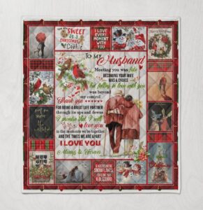 to my husband home for christmas blankets, (fleece blanket, 30×40)