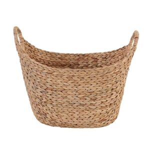 Set of 2 Large Natural Water Hyacinth Boat Basket