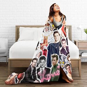 Blanket Jonathan Groff  Soft and Comfortable Warm Fleece Blanket for Sofa, Office Bed car Camp Couch Cozy Plush Throw Blankets Beach Blankets