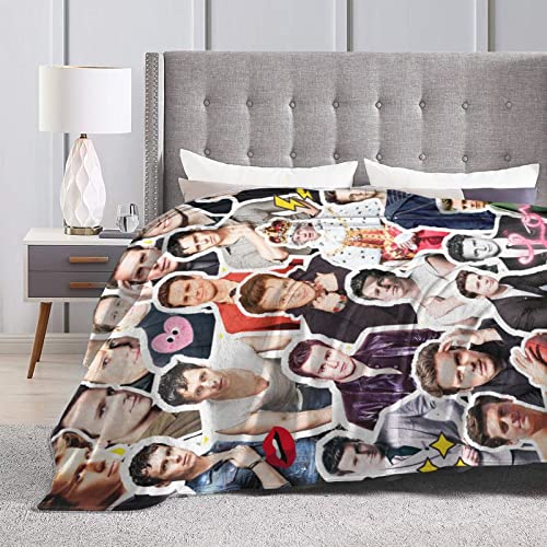 Blanket Jonathan Groff  Soft and Comfortable Warm Fleece Blanket for Sofa, Office Bed car Camp Couch Cozy Plush Throw Blankets Beach Blankets