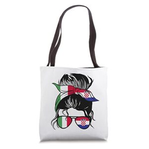 Italy and Croatia Mix Half Italian and half Croatian Tote Bag