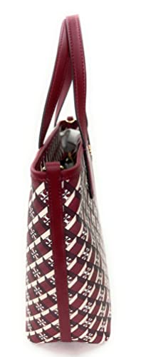 Tory Burch Women's Geo Logo Mini Top Zip Tote (Crimson Red)