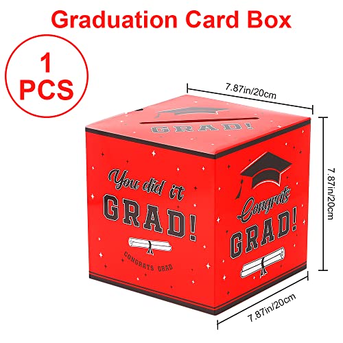 Slergut 2023 Graduation Card Box, Card Box for Graduation Party, Graduation Gift Card Box for 2023 Graduation Decorations, Graduation Party Supplies for Class of 2023 High School & College Graduation