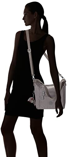 Kipling Women's Belammie Handbag, Organize Accessories, Spacious Interior, Removable Shoulder Strap, Travel Bag, Cool Grey Tonal