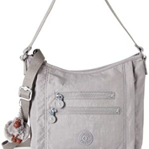 Kipling Women's Belammie Handbag, Organize Accessories, Spacious Interior, Removable Shoulder Strap, Travel Bag, Cool Grey Tonal