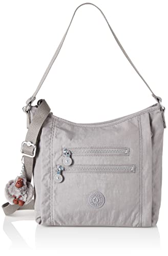 Kipling Women's Belammie Handbag, Organize Accessories, Spacious Interior, Removable Shoulder Strap, Travel Bag, Cool Grey Tonal