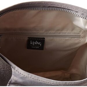 Kipling Women's Belammie Handbag, Organize Accessories, Spacious Interior, Removable Shoulder Strap, Travel Bag, Cool Grey Tonal