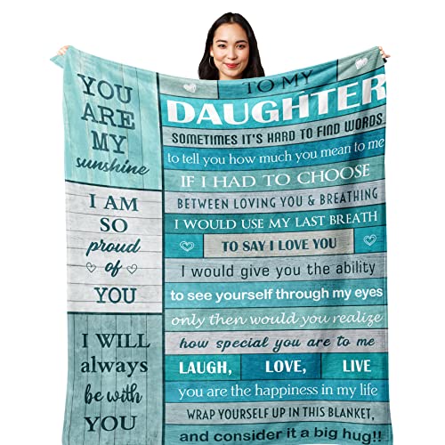 Daughter Gift from Mom Dad,Gifts for Daughter from Mothers Father,Birthday Gifts for Daughter,Daughter Birthday Gifts Ideas for Graduation Wedding Christmas Birthday,to My Daughter Blanket 60”x50”