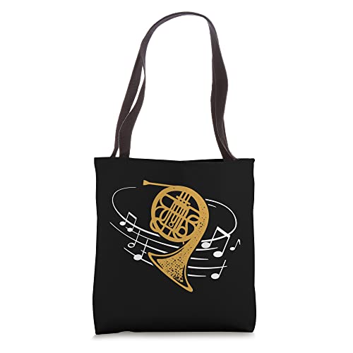 Orchestra Brass Instrument Sheet Music French Horn Tote Bag