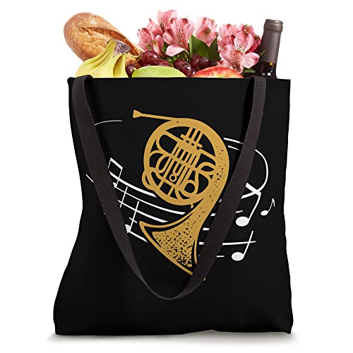 Orchestra Brass Instrument Sheet Music French Horn Tote Bag