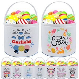 personalized easter baskets for girls boys kids with name custom buny easter basket customized easter egg tote bags buckets