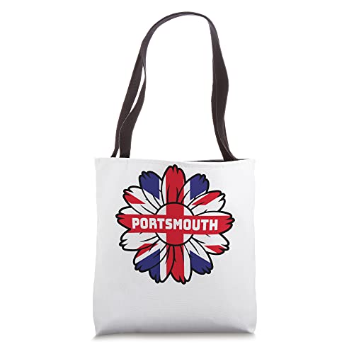 British Flag England UK Sunflower Portsmouth Union Jack Tote Bag