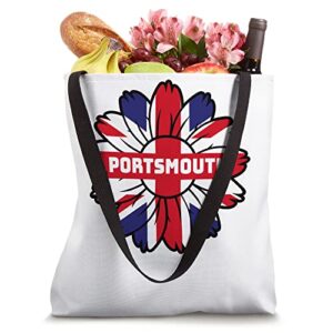 British Flag England UK Sunflower Portsmouth Union Jack Tote Bag