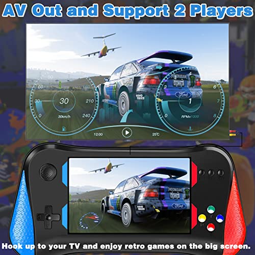 Handheld Game Console for Kids Adults, 3.5'' LCD Screen Retro Handheld Video Game Console, Preloaded 500 Classic Retro Video Games with Rechargeable Battery, Support 2 Players and TV Connection