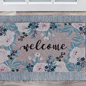 VCNY Home | Heathered Collection | Blue Flatweave Indoor/Outdoor Layering Rug, 24" x 36"