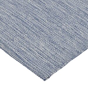 VCNY Home | Heathered Collection | Blue Flatweave Indoor/Outdoor Layering Rug, 24" x 36"