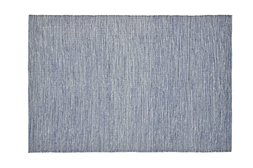 VCNY Home | Heathered Collection | Blue Flatweave Indoor/Outdoor Layering Rug, 24" x 36"